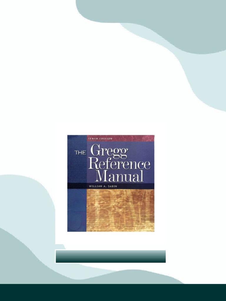 (Ebook) Gregg Reference Manual by William A. Sabin ISBN 9780072936537 ...