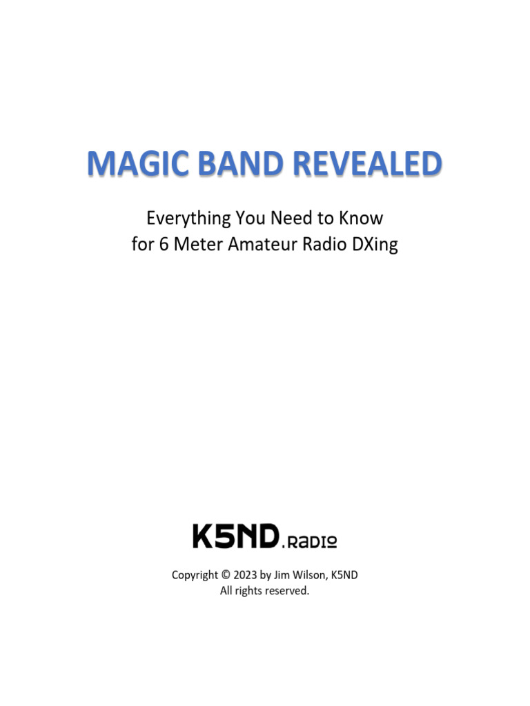 Six Meter Book V4 Lo Res | PDF | Radio Propagation | Ionosphere