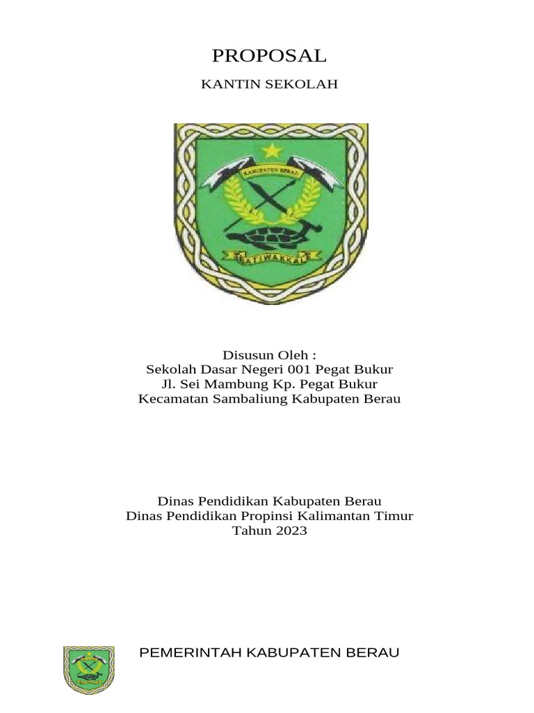 Proposal Pembuatan Kantin Sekolah | PDF