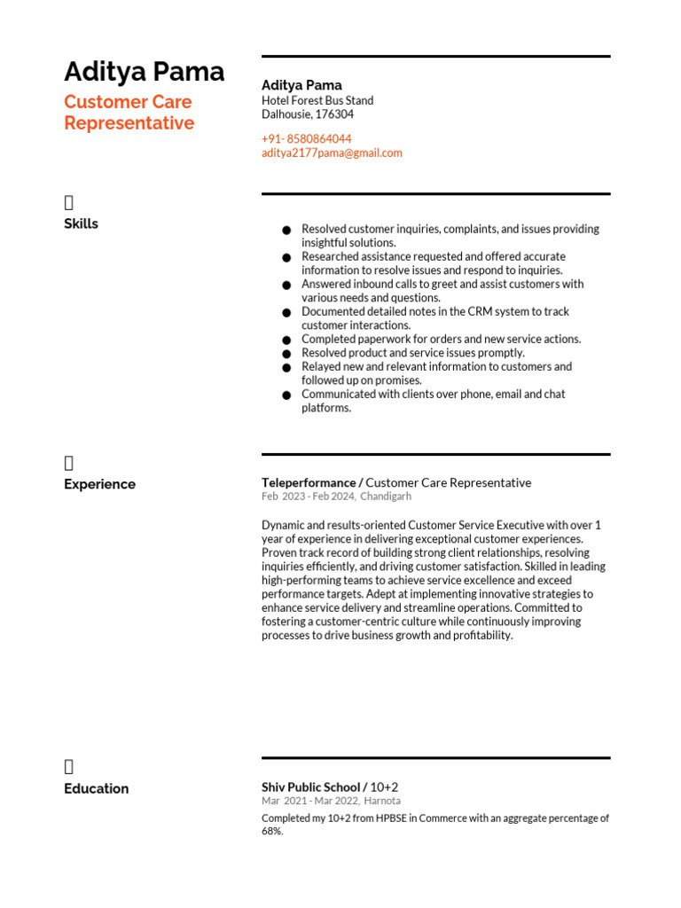 Aditya Pama Resume | PDF