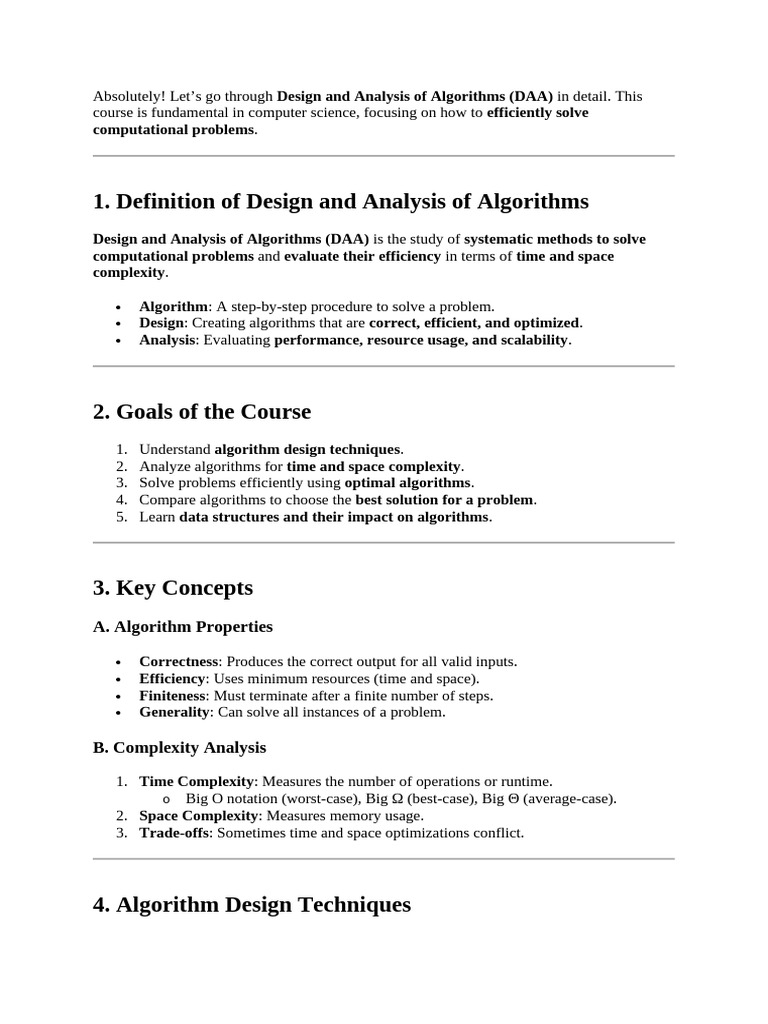 Design and Analysis of Algorithms | PDF | Algorithms | Time Complexity