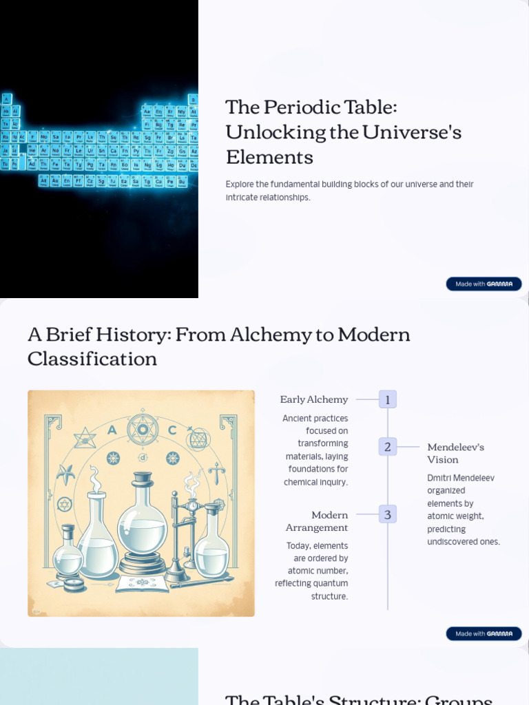 The Periodic Table Unlocking The Universes Elements | PDF | Periodic ...