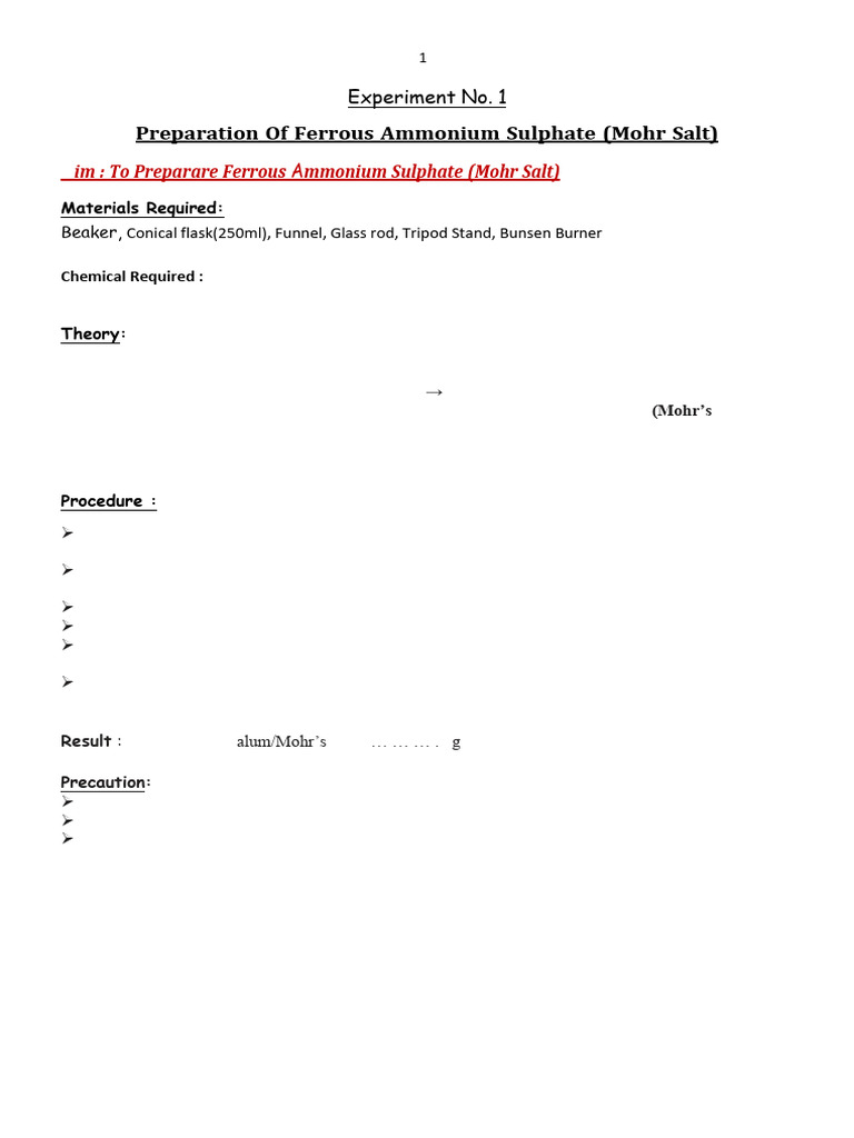 CHEMISTRY LAB RECORD Class 12 XII 2025 | PDF | Titration | Chemistry