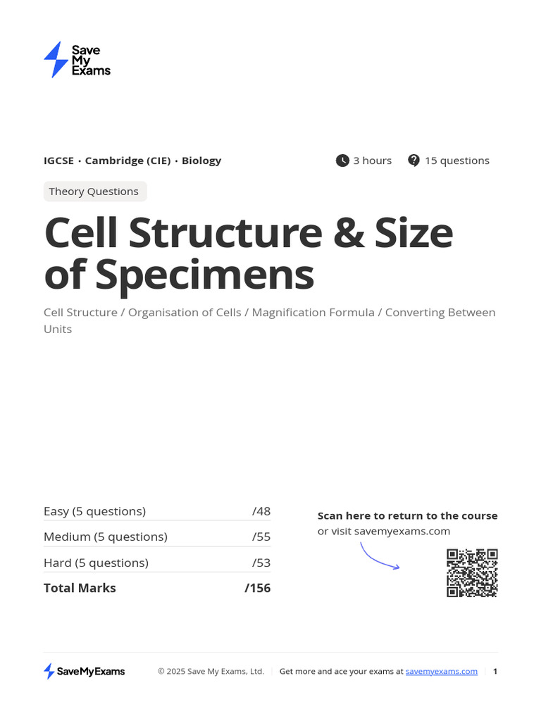 2 1 Cell Structure and Size of Specimens 9KSFkvxvqCzrB9Km | PDF ...