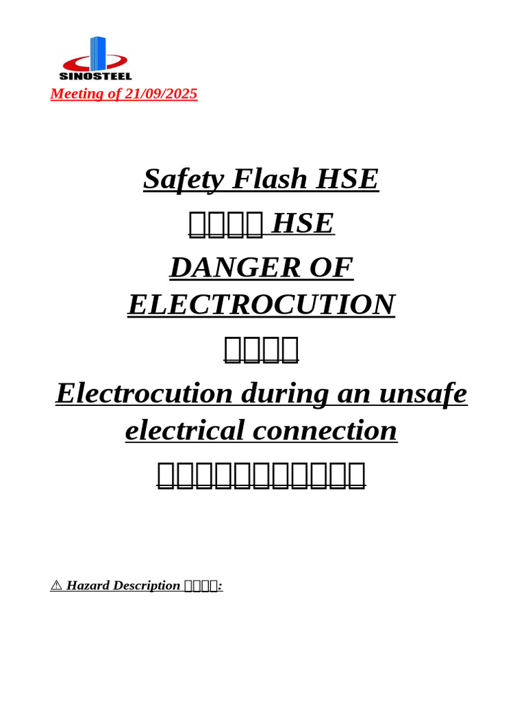 Safety Flash 16.09 | PDF