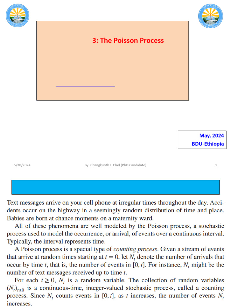 Stochastic Process Chapter 3 | PDF | Applied Mathematics | Measure Theory