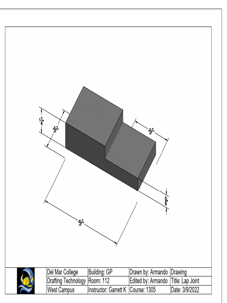 Lap Joint Drafting Guide - Del Mar College | PDF