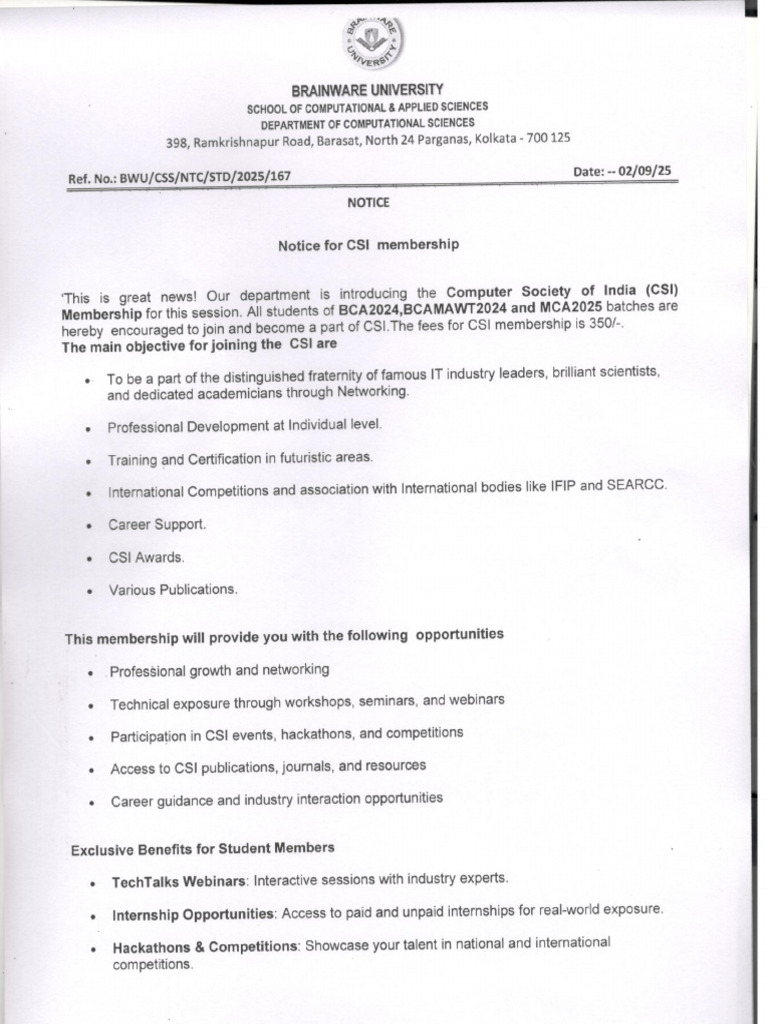 CSI Membership | PDF