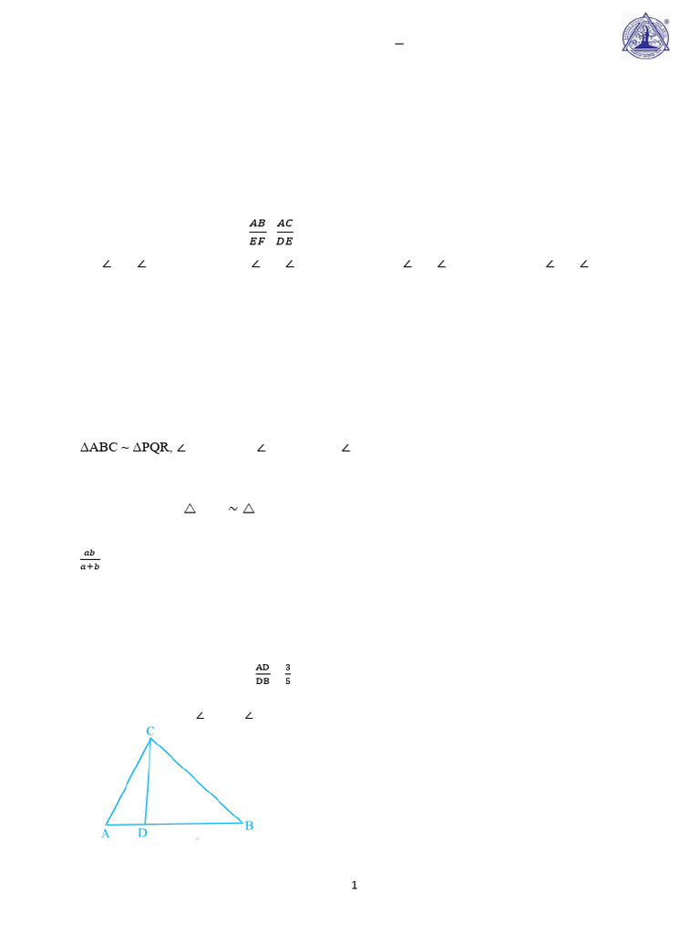 Mathematics Worksheet on Triangles | PDF | Triangle | Circle