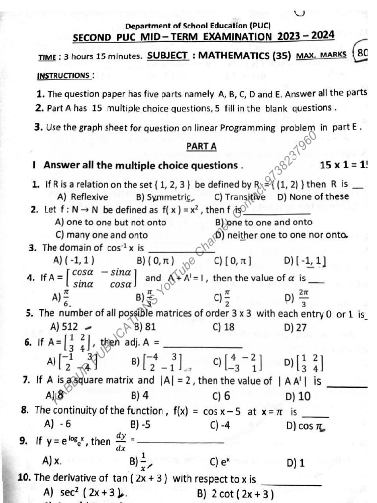 Math Midterm 2 | PDF