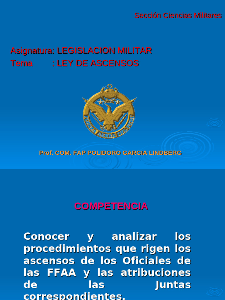 Ley de Ascensos de Las Ffaa | PDF | Oficial general | Oficial (Fuerzas ...