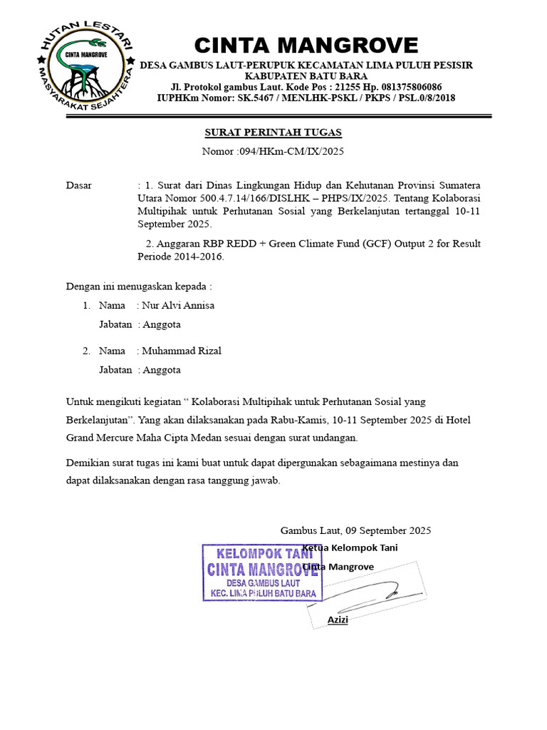 Surat Perintah Tugas | PDF