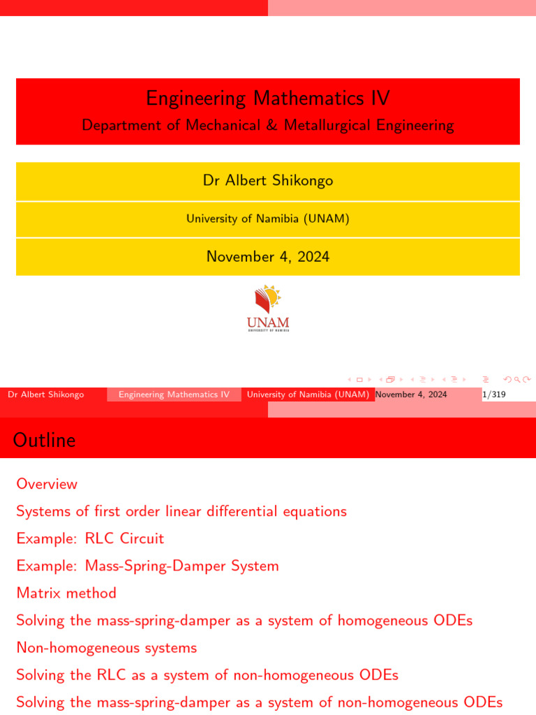 Final Slides | PDF | Ordinary Differential Equation | Calculus