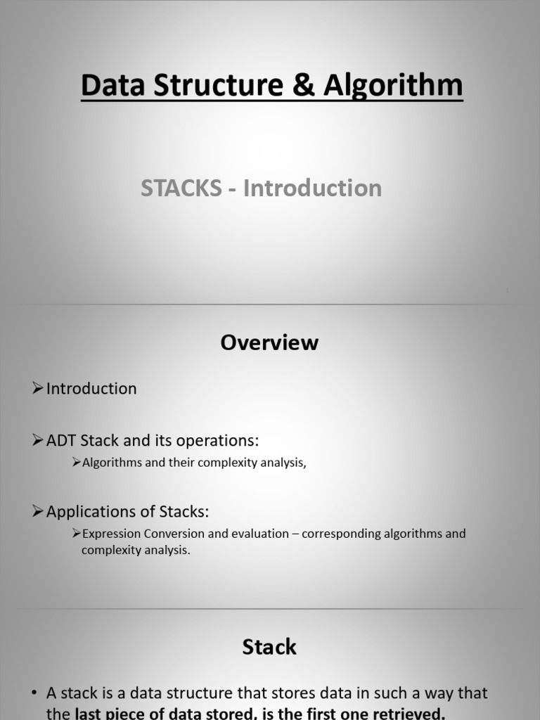 Stacks Introduction Operation Pdf