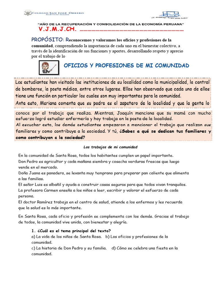 Oficios y Profesiones en Santa Rosa | PDF