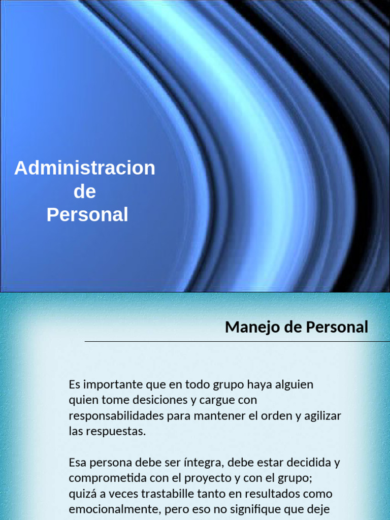 Claves para un Efectivo Manejo de Personal | PDF | Negociación | Liderazgo