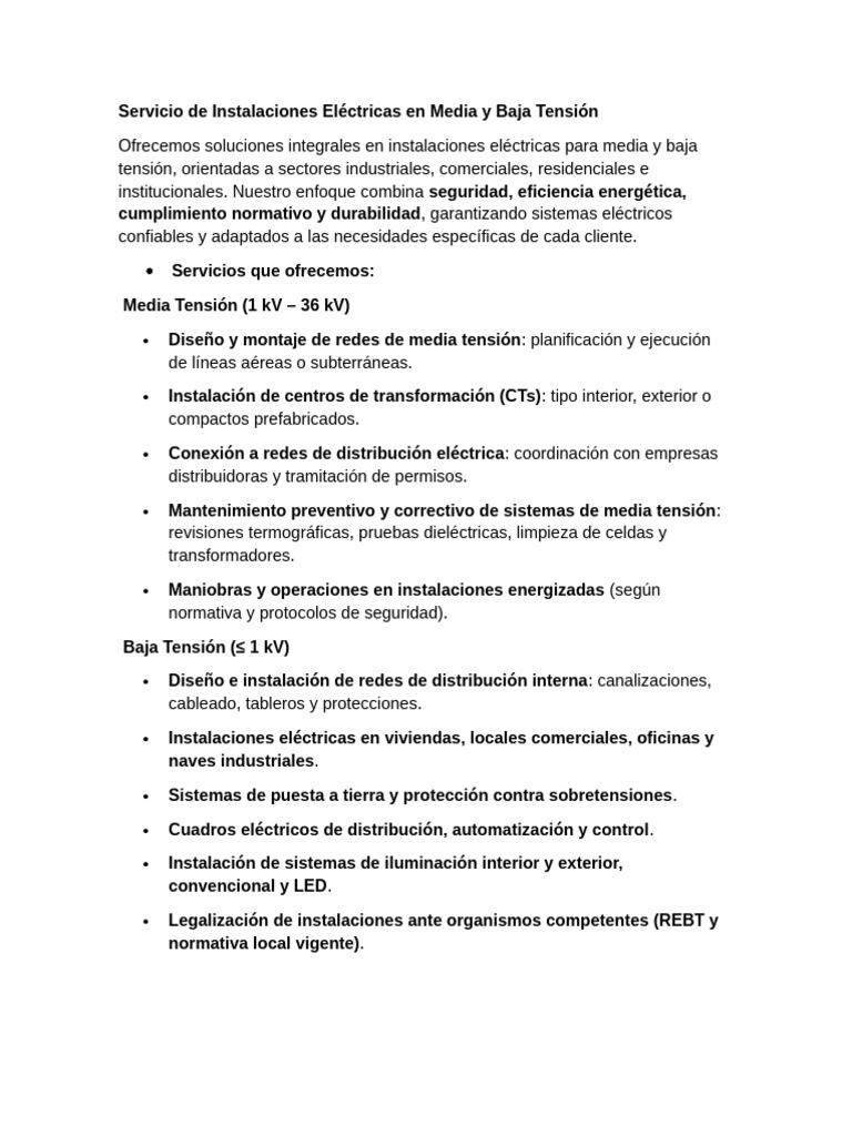 Instalaciones Eléctricas Media y Baja Tensión | PDF | Cableado ...