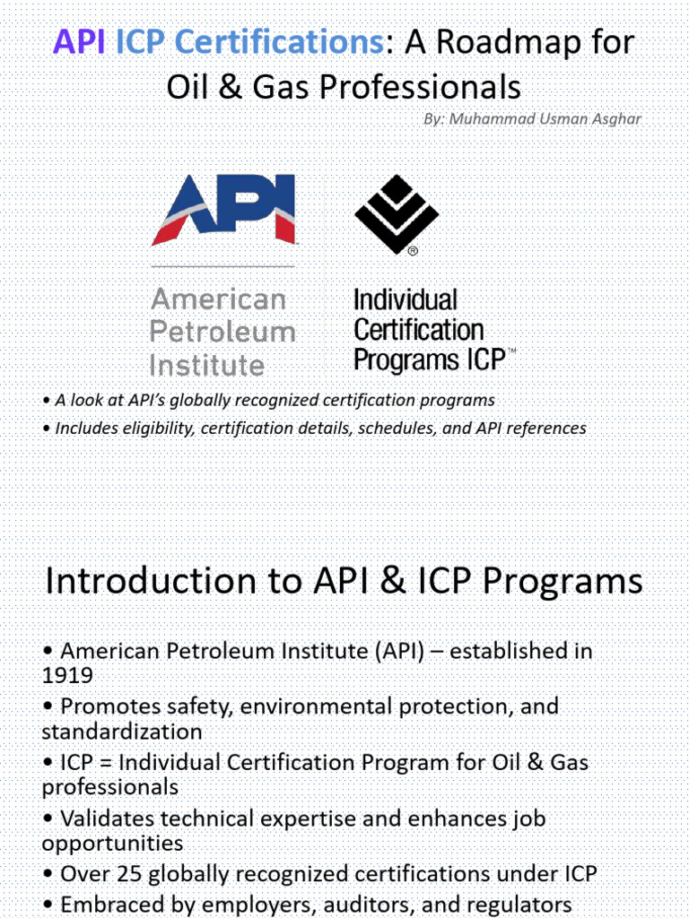 API ICP Certifications | PDF | Corrosion