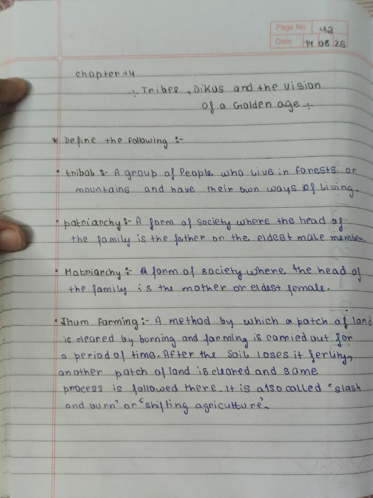 Social Studies (History) Chapter 4 Tribes, Dikus and The Vision of A ...