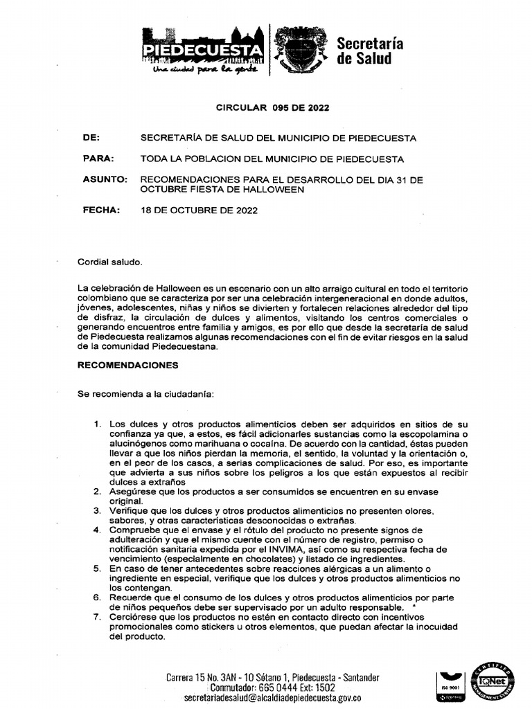 CIRCULAR 095 1halloween | PDF
