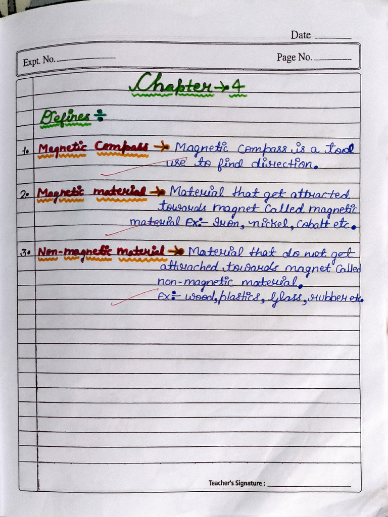 Class 6th Science Chapter 4 Exploring Magnets | PDF | Machines | Power ...