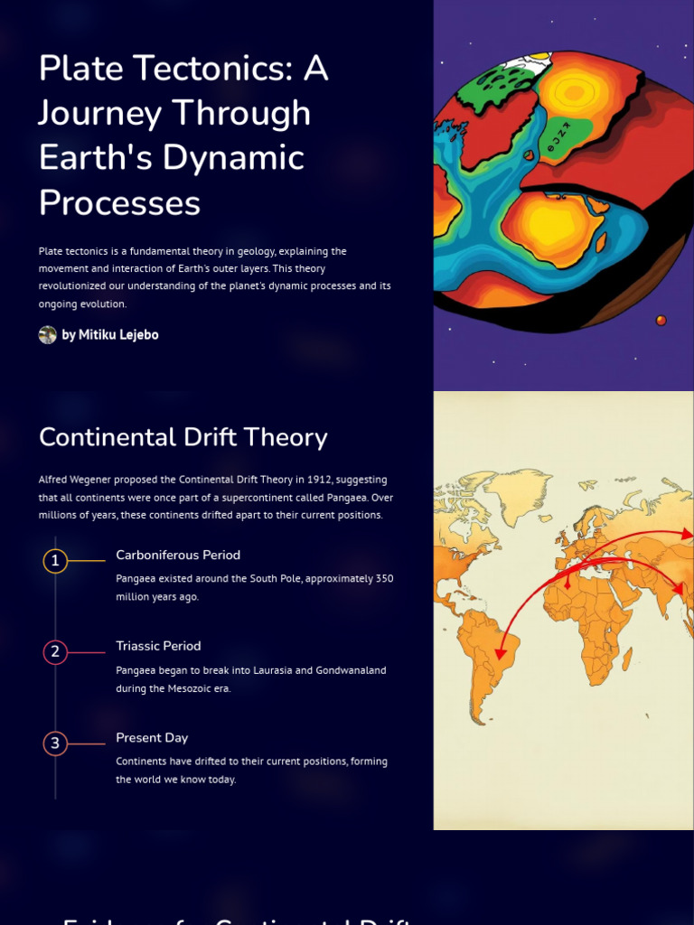 Plate Tectonics A Journey Through Earths Dynamic Processes | PDF ...