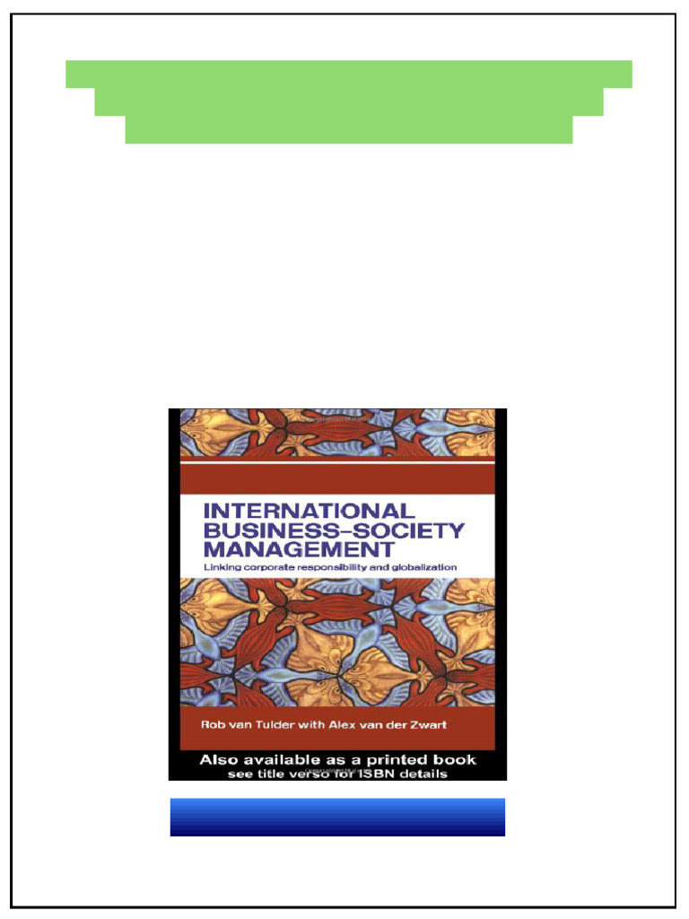 International Business Society Management Linking Corporate ...