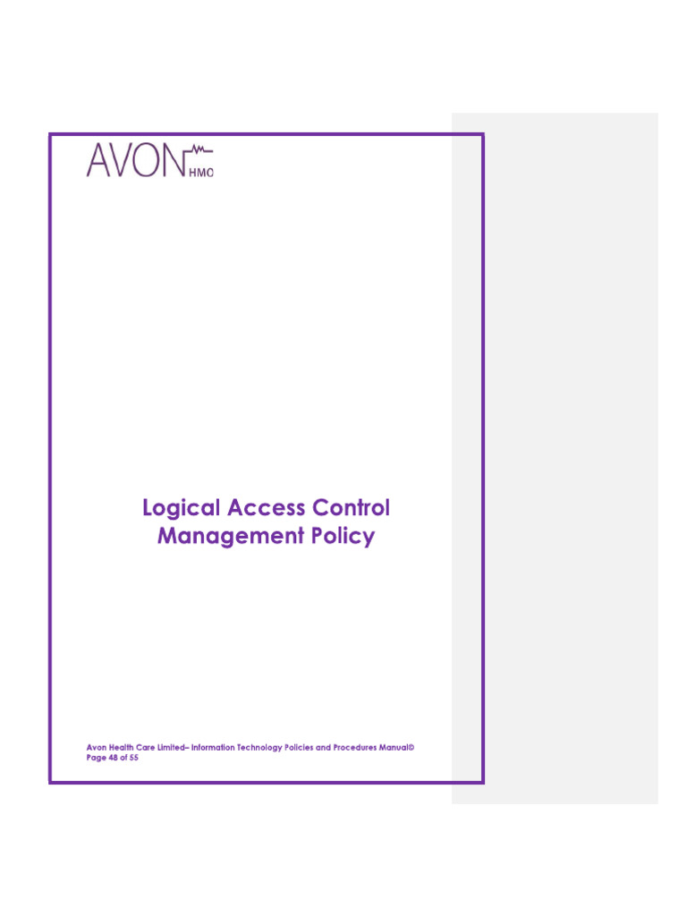 Access Management Policy | PDF