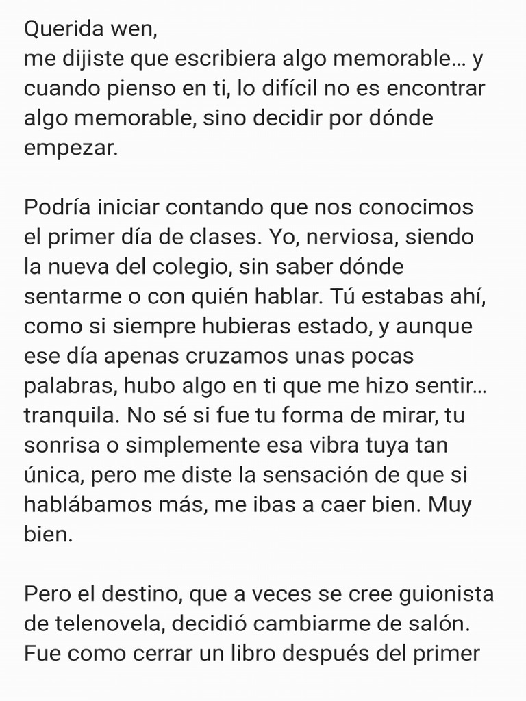 Querida Wendy | PDF