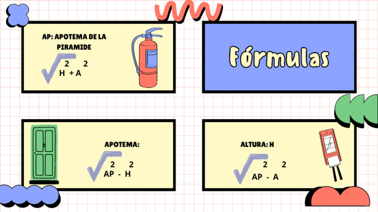 Partes de la Pirámide y Fórmulas | PDF