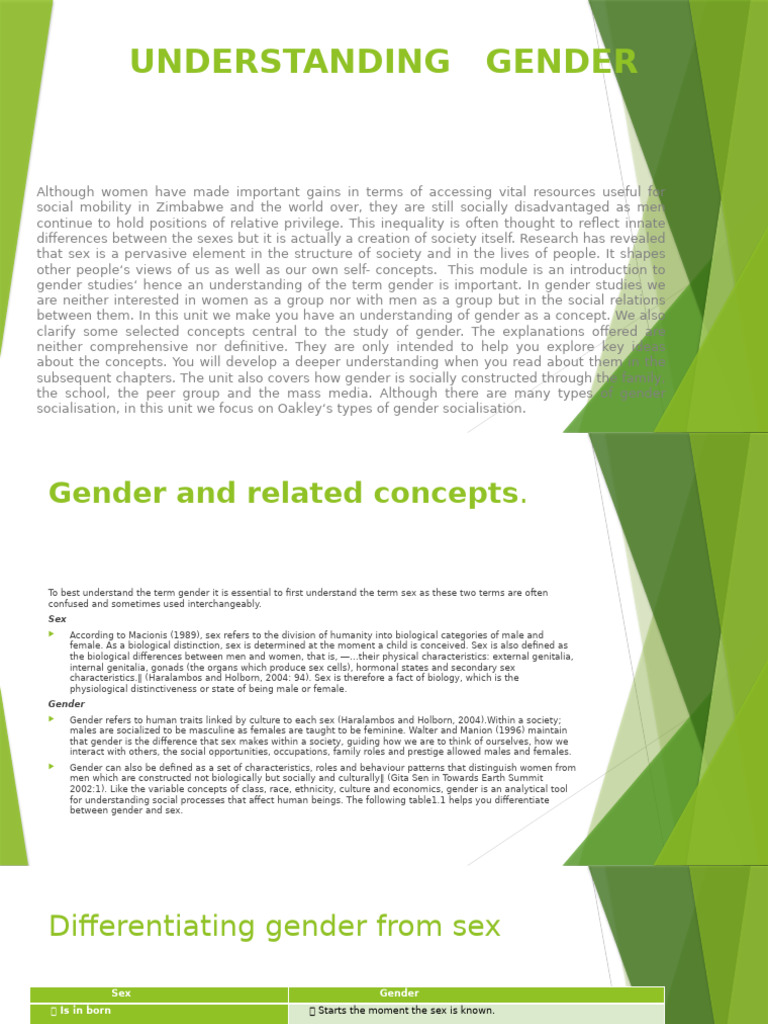 Introduction to Gender Studies Concepts | PDF | Gender | Gender Studies