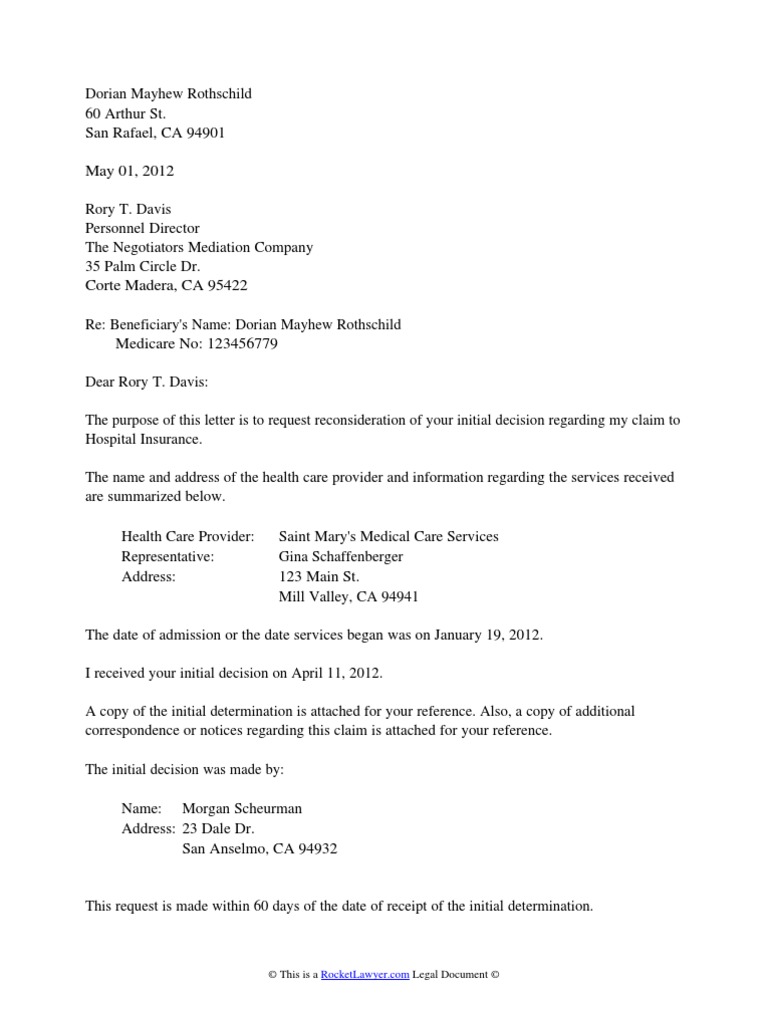 Medicare Appeal Denial Part A | PDF