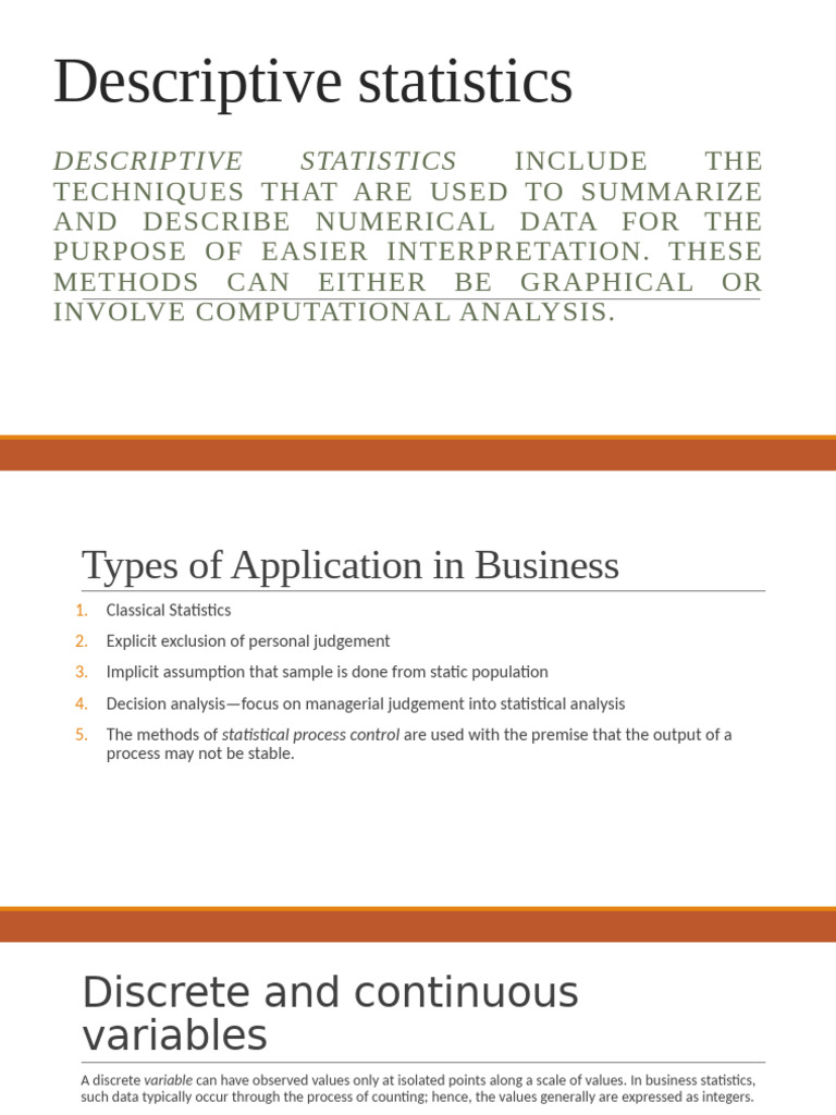Business Statistics PPT (2) | PDF | Sampling (Statistics) | Probability