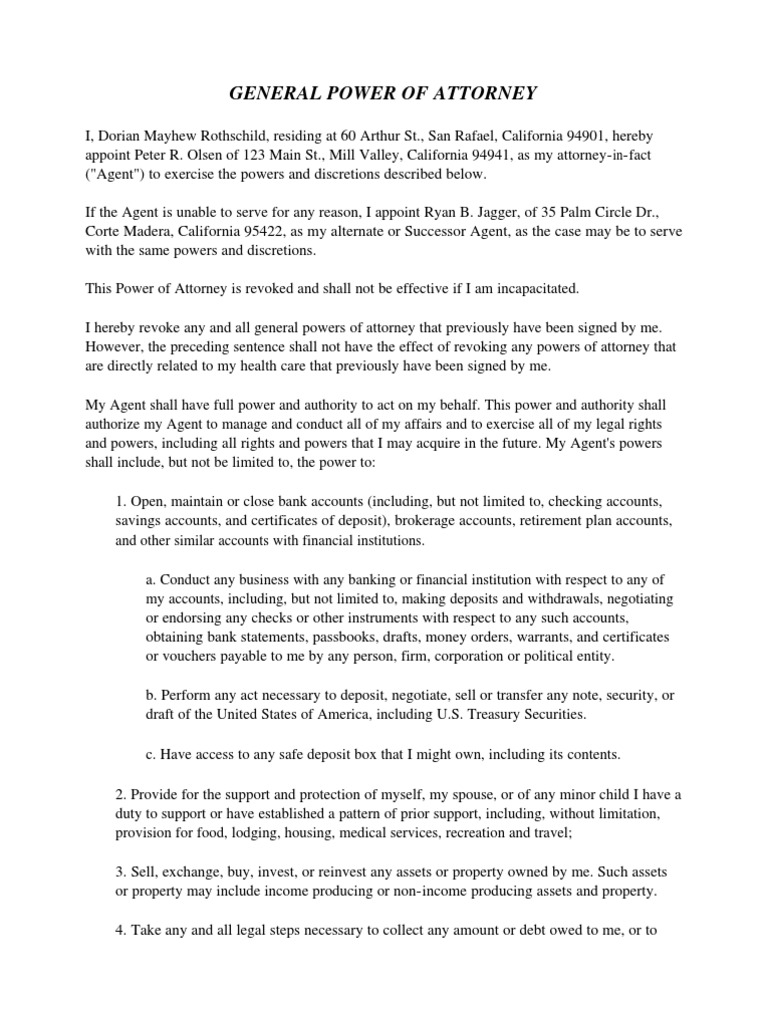 General Power of Attorney | PDF | Power Of Attorney | Law Of Agency