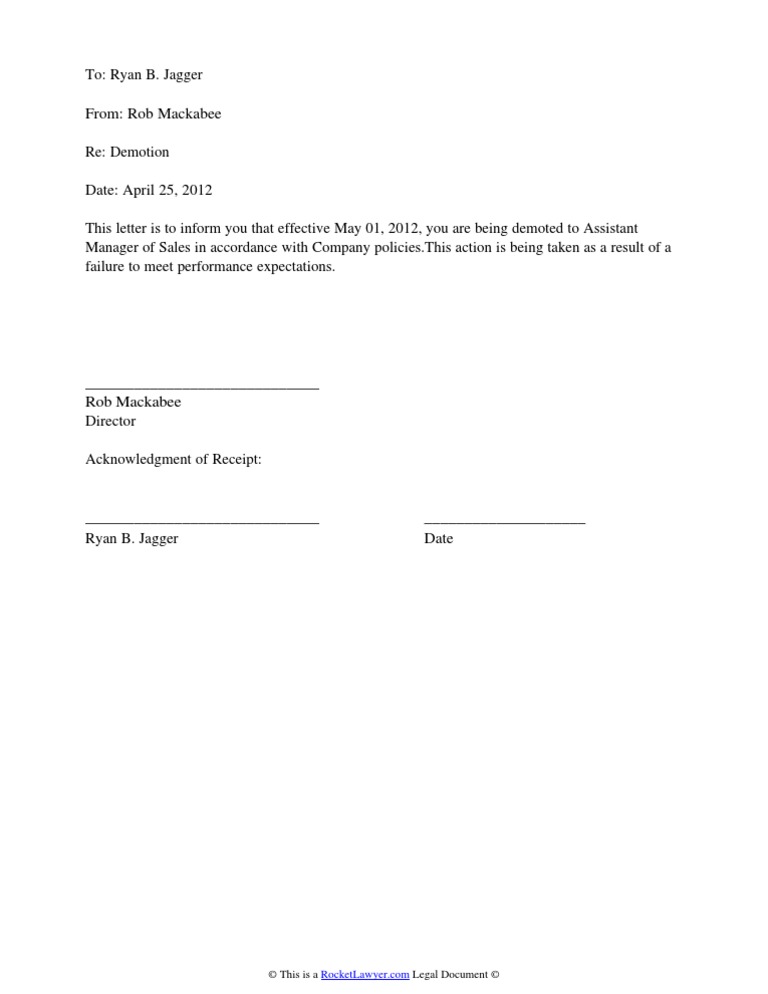 Demotion Letter | Business | Government | Free 30-day Trial | Scribd