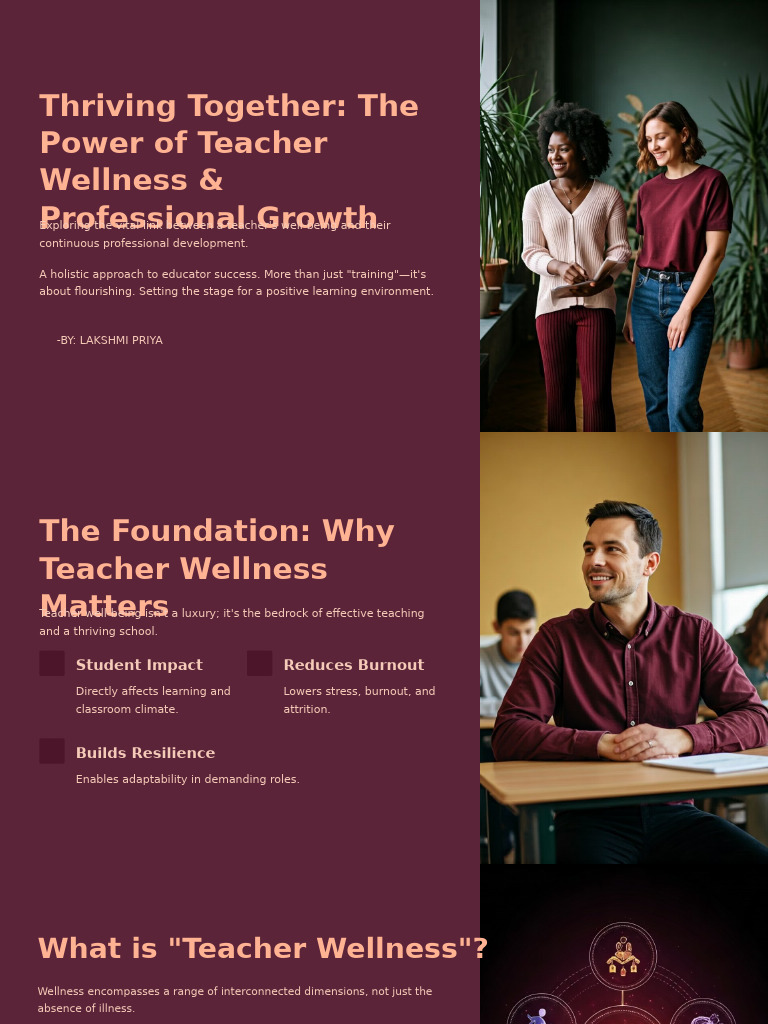 Teacher Wellness & Professional Growth | PDF | Well Being | Teachers