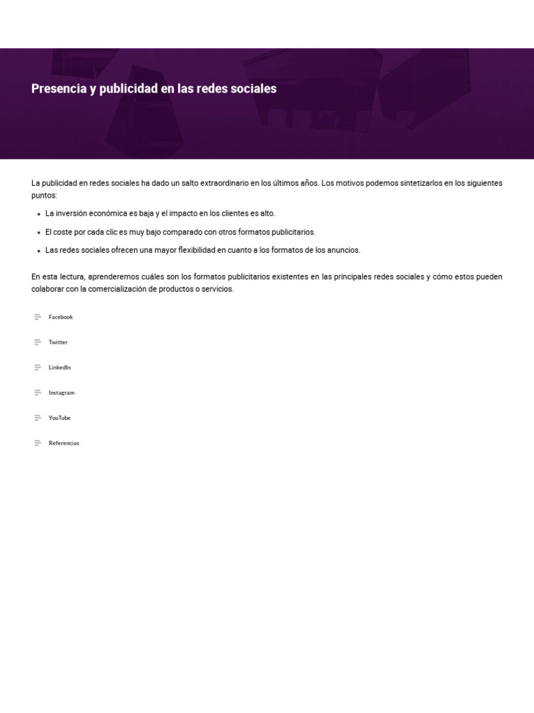 M 2 - Lectura 2 - Presencia y Publicidad en Las Redes Sociales | PDF ...