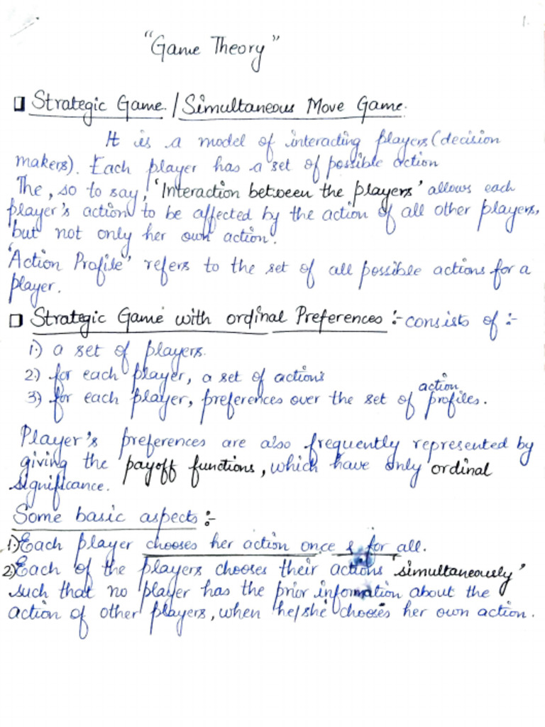 Game Theory | PDF
