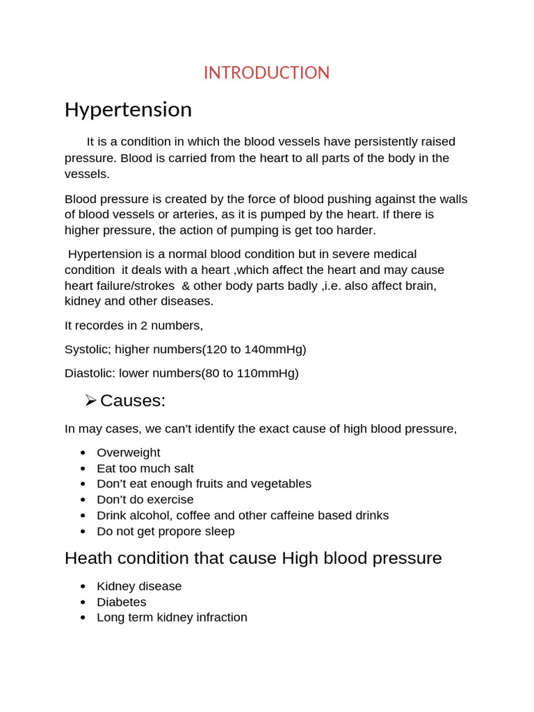 Ganesh Padvi Hypertension | PDF | Hypertension | Blood Pressure