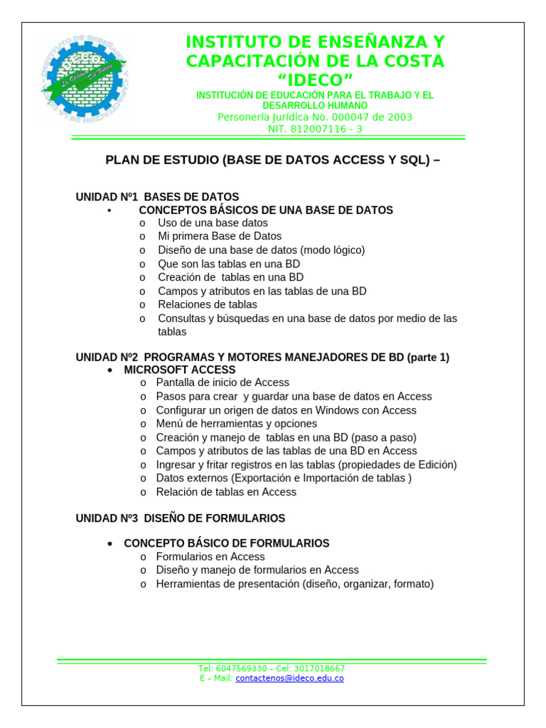 Base de Datos | PDF | SQL | Bases de datos