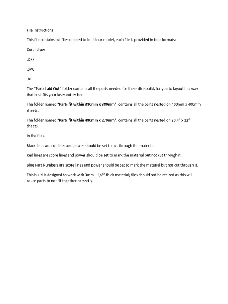 Laser Cut File Instructions and Formats | PDF