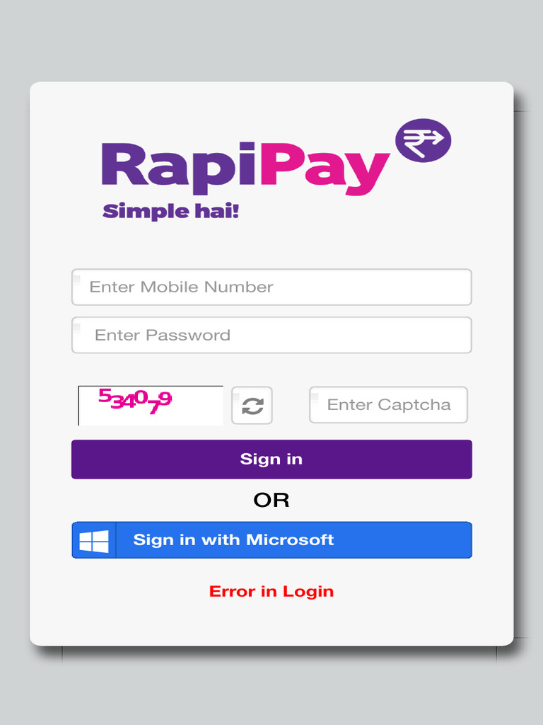 RapiPay CRM Login | PDF