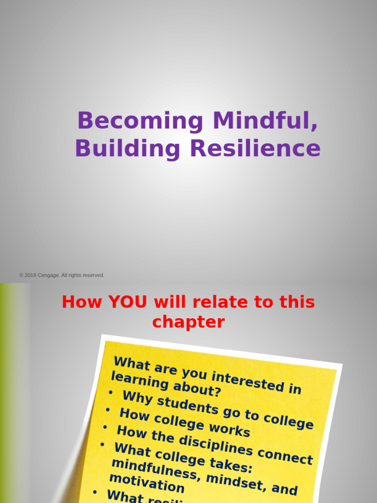 Week 1 - Becoming Mindful, Building Resilience | PDF | Psychological ...