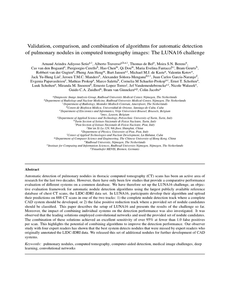 Validation, Comparison, and Combination of Algorithms For Automatic ...