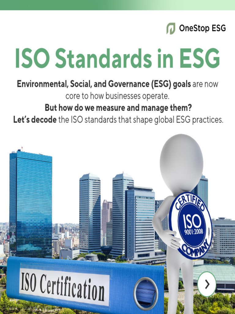 ISO Standards for ESG Practices | PDF | Governance | Sustainability