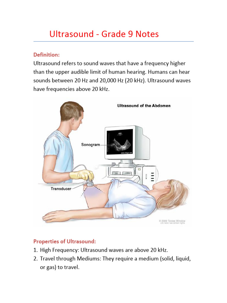 Ultrasound Grade9 Notes | PDF