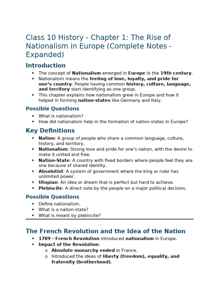Nationalism in 19th Century Europe | PDF | Nationalism | Liberalism