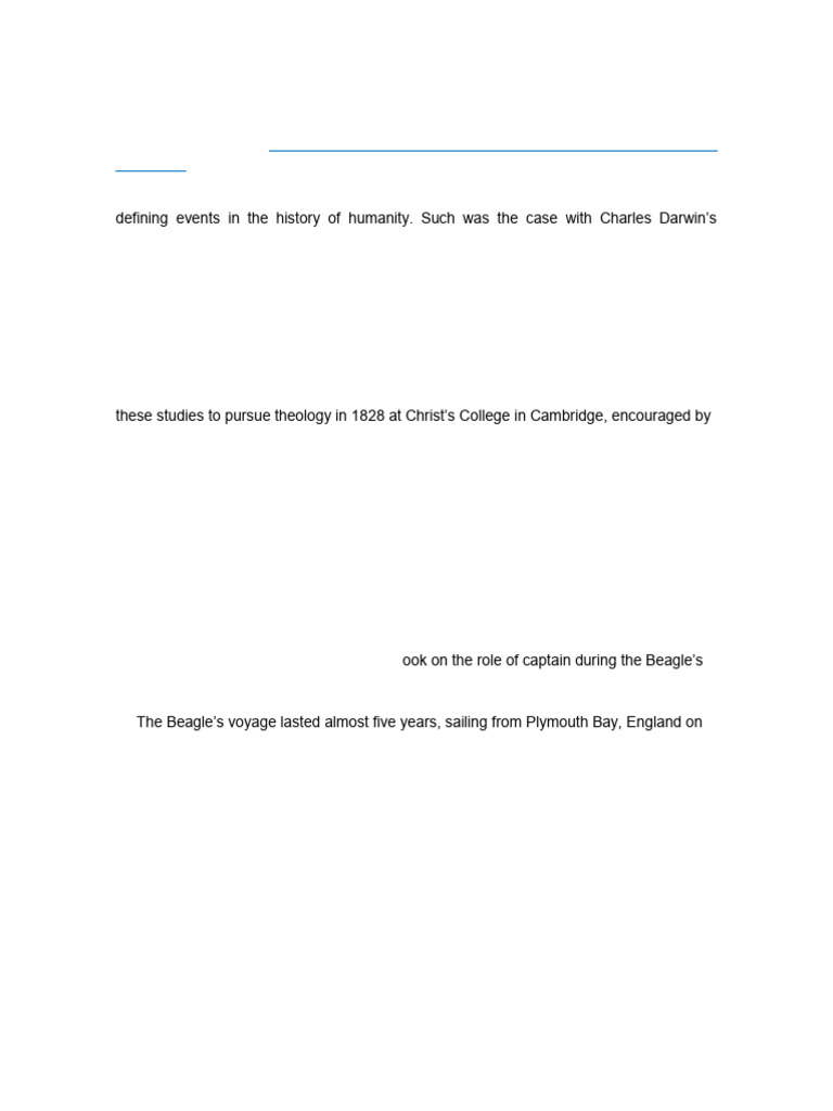 Charles Robert Darwin and Captain Fitz Roy | PDF | Charles Darwin | Island