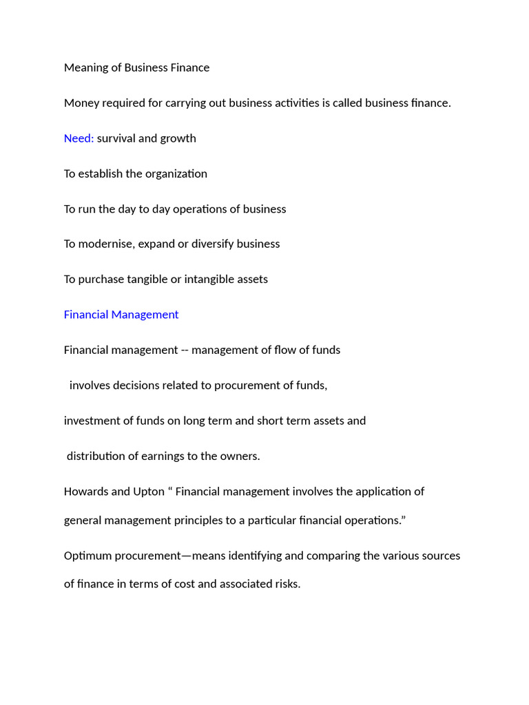 Understanding Business Finance Essentials | PDF | Dividend | Investing