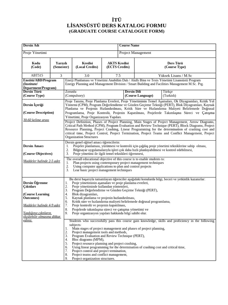 z07 Proje Yonetimi | PDF